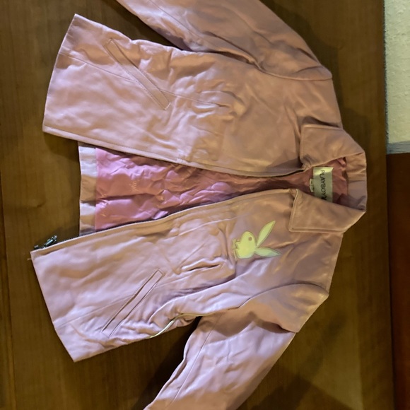 PLAYBOY | Jackets & Coats | Pink Playboy Leather Jacket | Poshmark